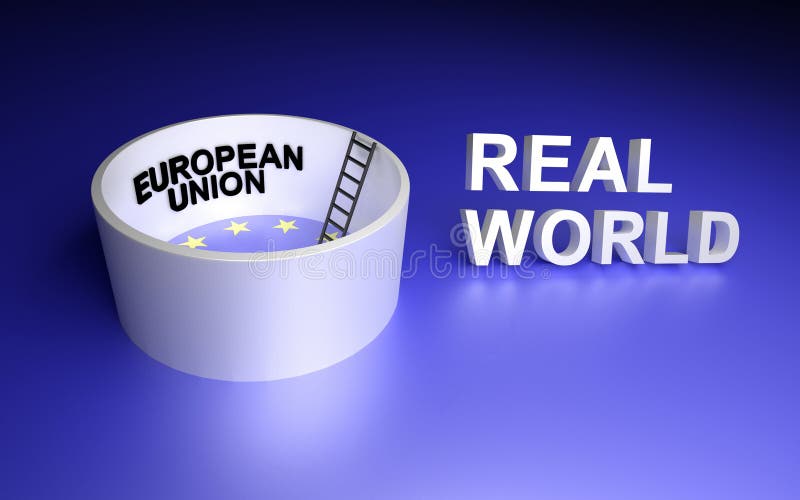 European Union and Real World. Stock Illustration - Illustration of ...