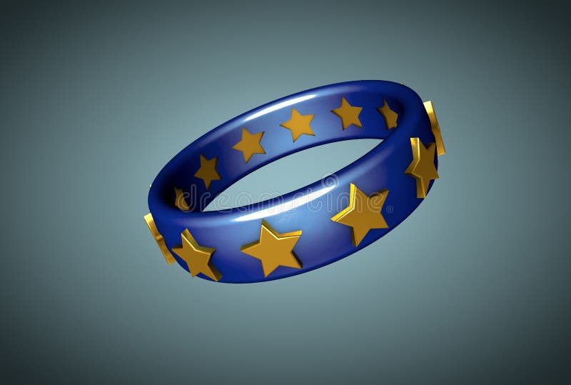 The European Union ring stock illustration. Illustration of metal ...