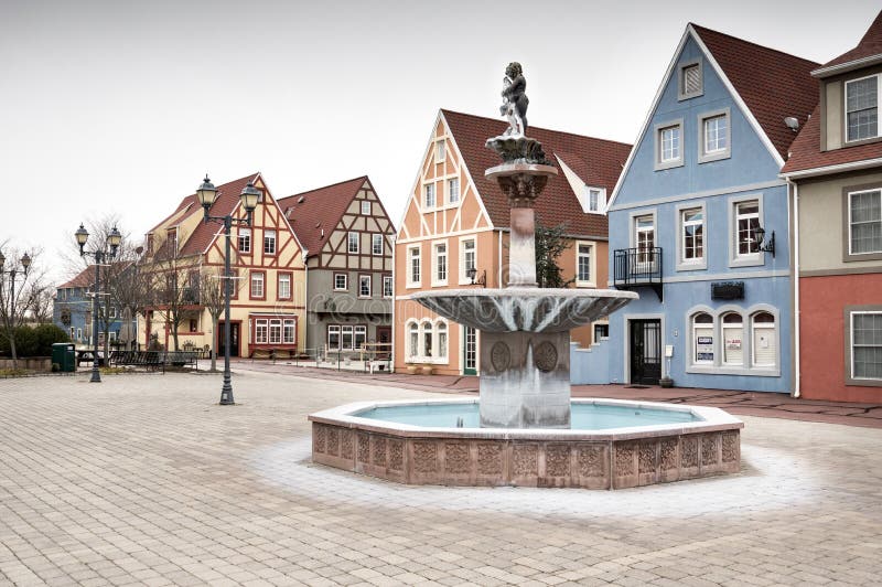 European Village stock image. Image of houses, cold, winter - 65525727