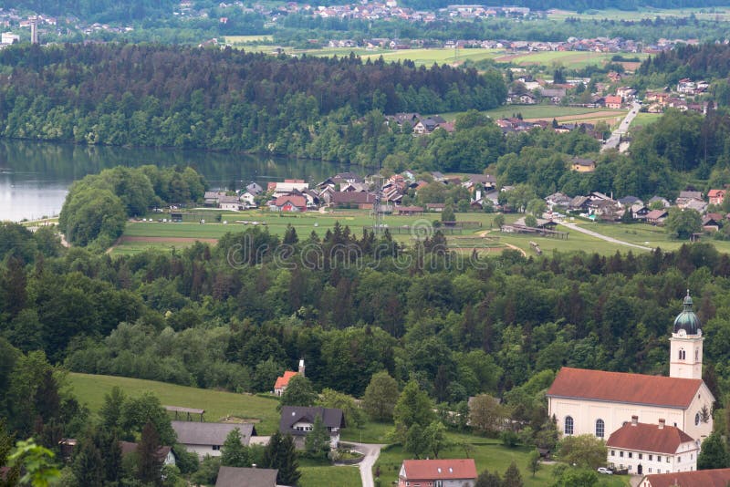 European village. stock photo. Image of meadow, field - 57636658