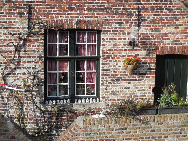 European Window Cute Brick Building Stock Photos - Free & Royalty-Free ...