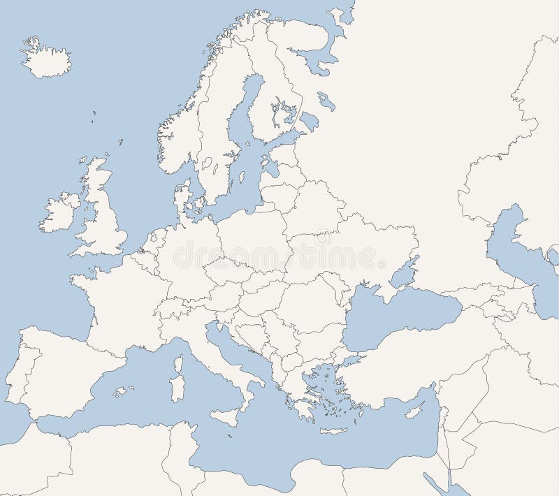 Europe pusta mapa ilustracji. Ilustracja złożonej z irlandia - 9085976