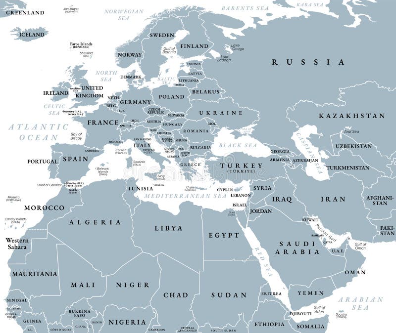 Map Of Africa And Europe With Countries Europe And South America Fit