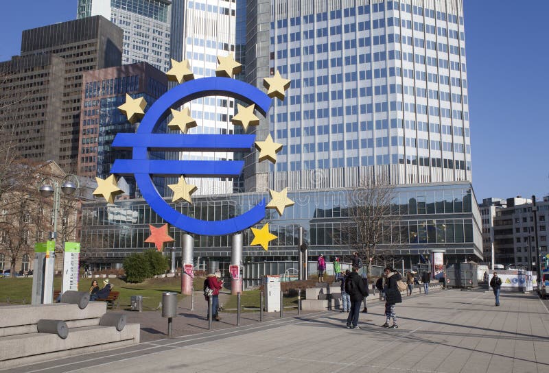 Foto Van Europese Centrale Bank, ??n Van De Belangrijkste Centrale ...