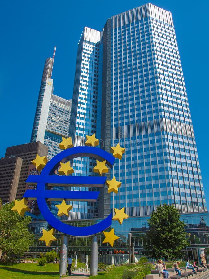 Europese Centrale Bank in Frankfurt Redactionele Foto - Image of europa ...