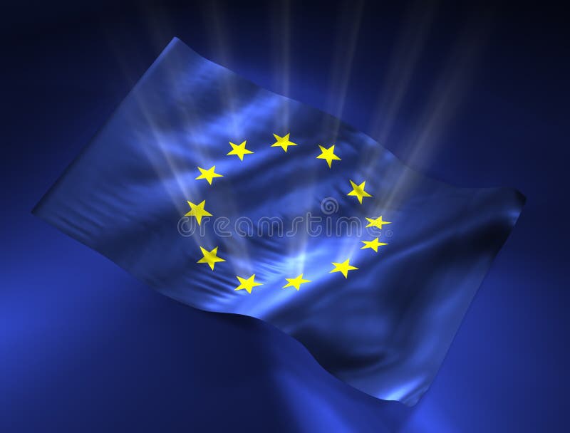 Europese Unie vlag vector illustratie. Illustration of cirkel - 23761939