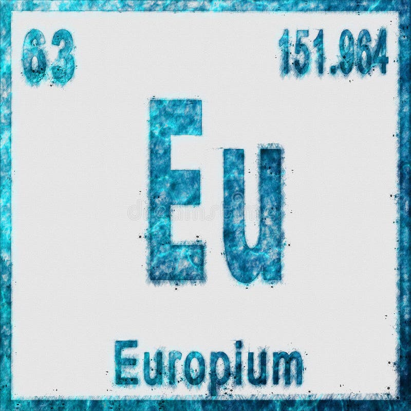 Europium Chemical Element Blue on White Stock Illustration ...