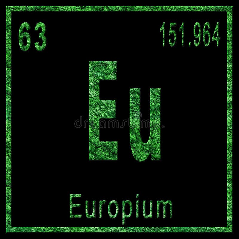 Europium Chemical Element, Green Edition Stock Illustration ...