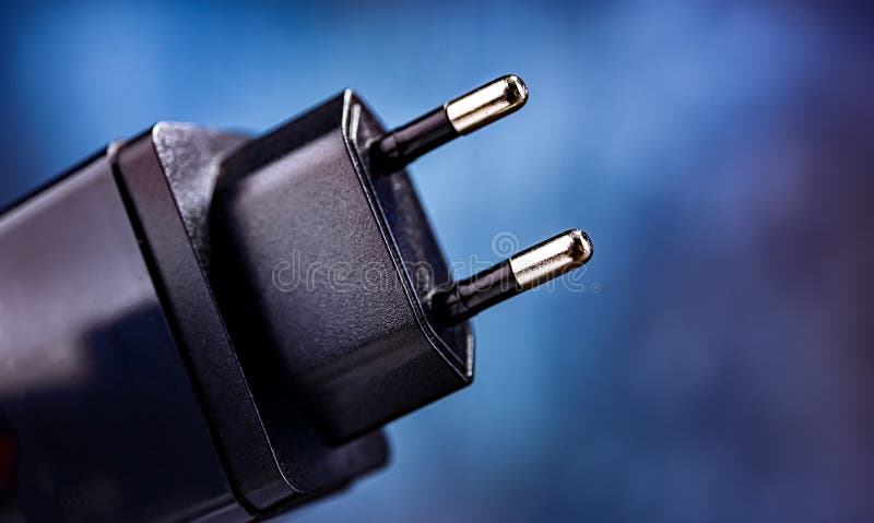 Europlug, a Round-pin Domestic AC Power Plug Stock Photo - Image of ...