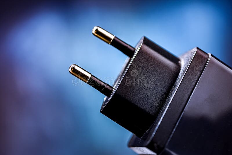 Europlug, a Round-pin Domestic AC Power Plug Stock Image - Image of ...