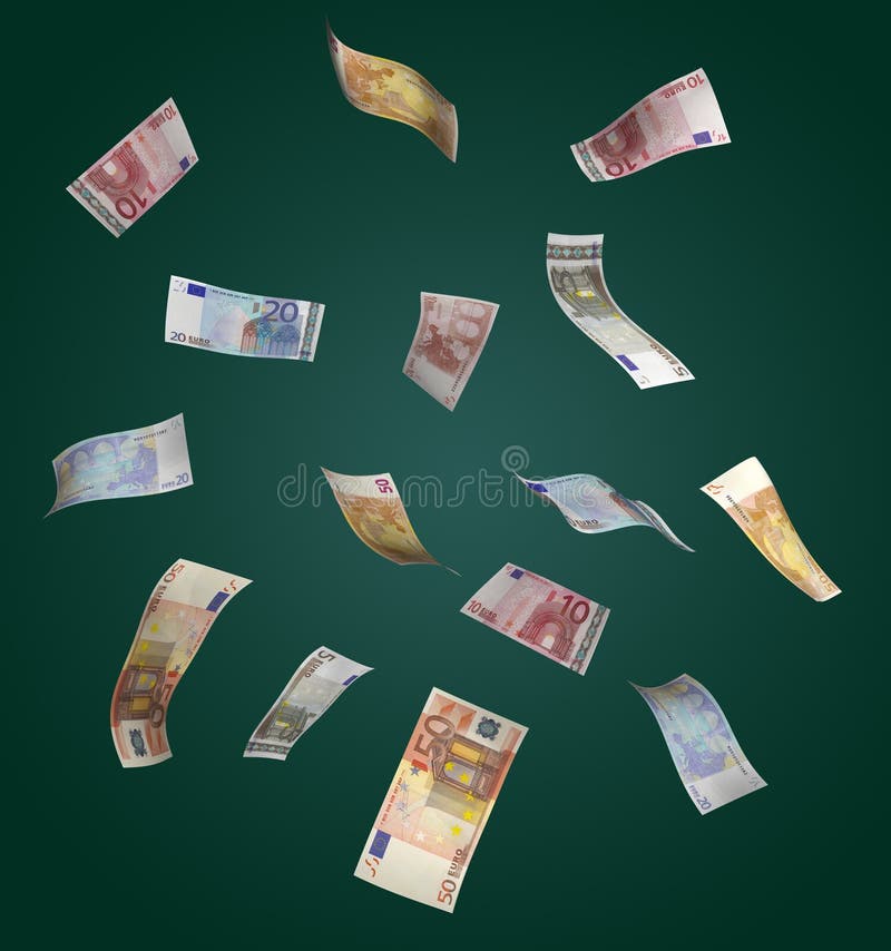 Euro Money Rain stock photo. Image of falling, fall, payout - 2646146