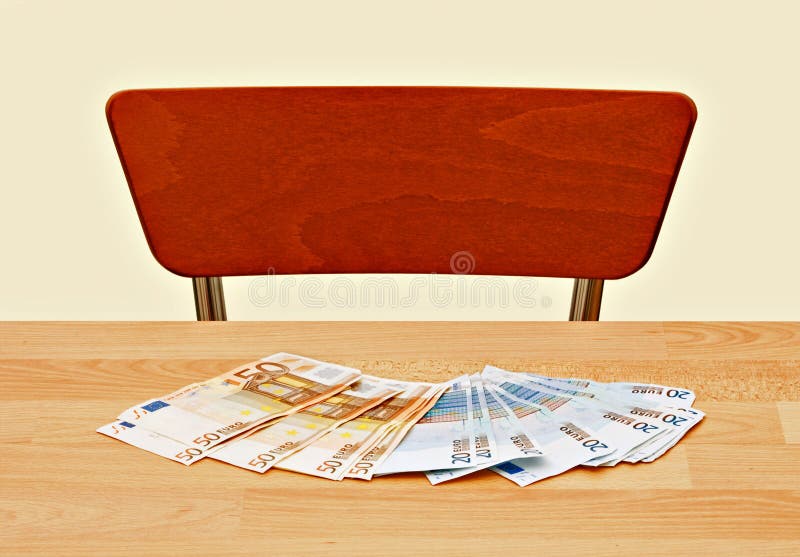 Money Left on the Table - Business Concept Stock Photo - Image of chair ...
