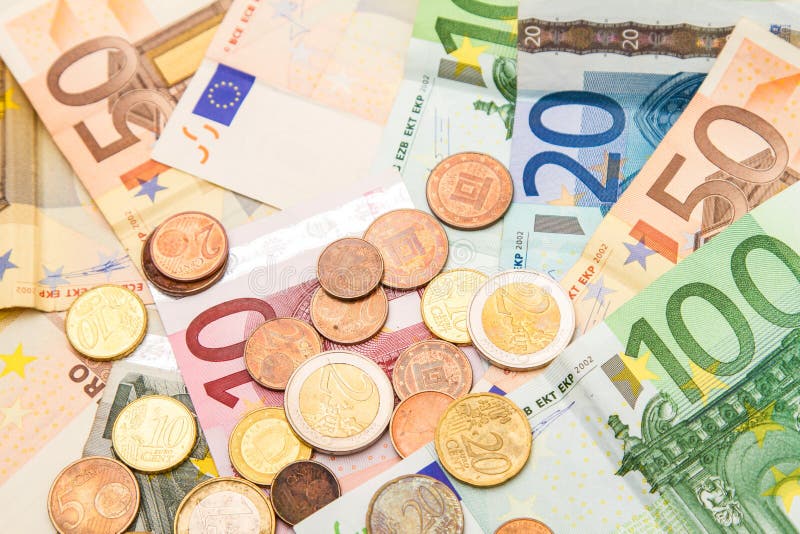 Euros stock image. Image of paper, coin, loan, backdrop - 56039711