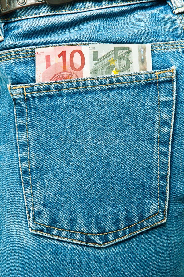 Euros in your pocket stock photo. Image of blue, pocket - 22503124