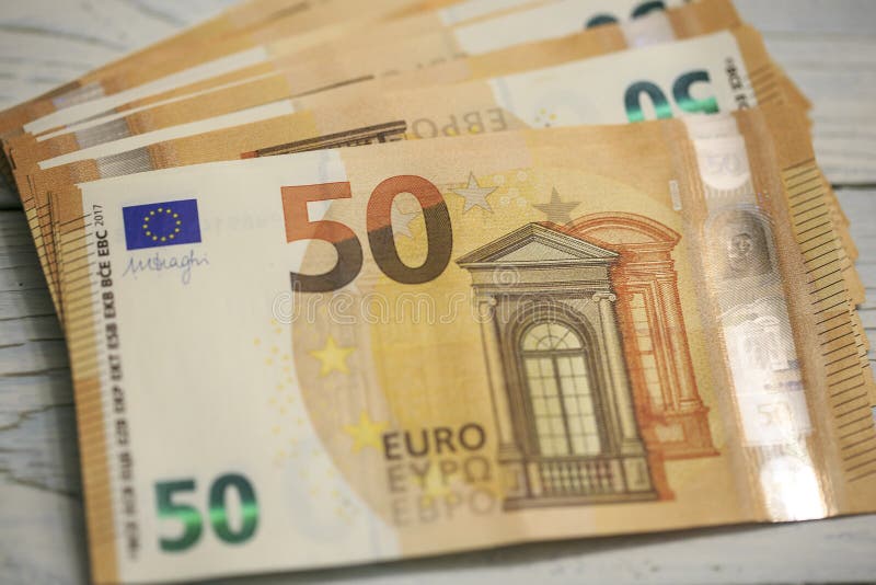 50 eurosedlar fotografering för bildbyråer. Bild av valuta - 102038519