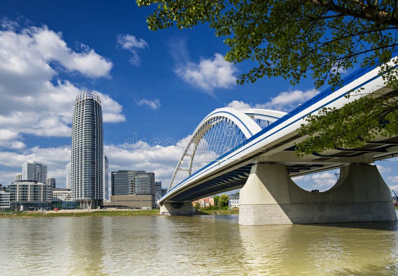 Eurovea Tower stock image. Image of architecture, center - 278185985