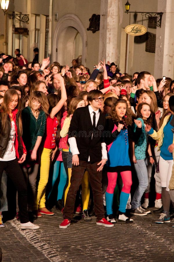 Eurovision Flash Mob Dance Moments Editorial Stock Photo - Image of ...