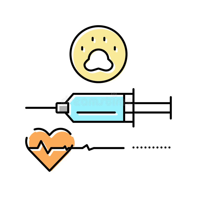 Euthanasia Pet Color Icon Vector Illustration Stock Vector ...