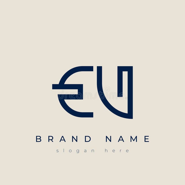 EV Alphabet Letter Icon Logo Stock Vector - Illustration of background ...