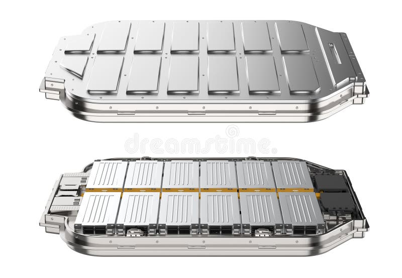 Ev Battery or Pack of Lithium-ion Pouch Cells Module Stock Illustration ...
