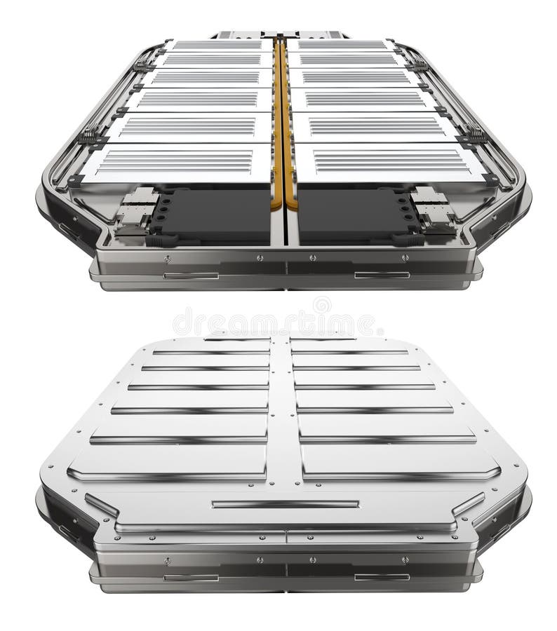 Ev Battery or Pack of Lithium-ion Pouch Cells Module Stock Illustration ...