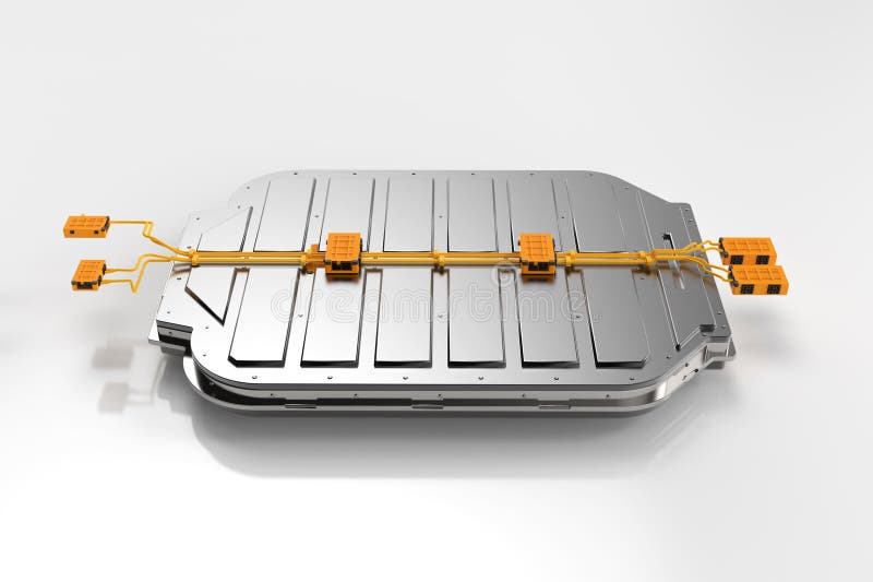 Ev Battery or Pack of Lithium-ion Pouch Cells Module Stock Illustration ...