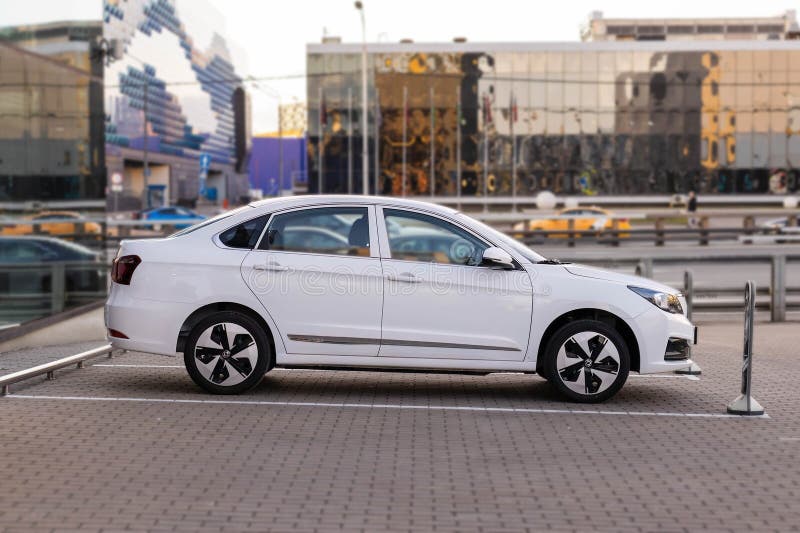 EV Car Aeolus E70 Also Called Evolute I-Pro, Side View Editorial Image ...