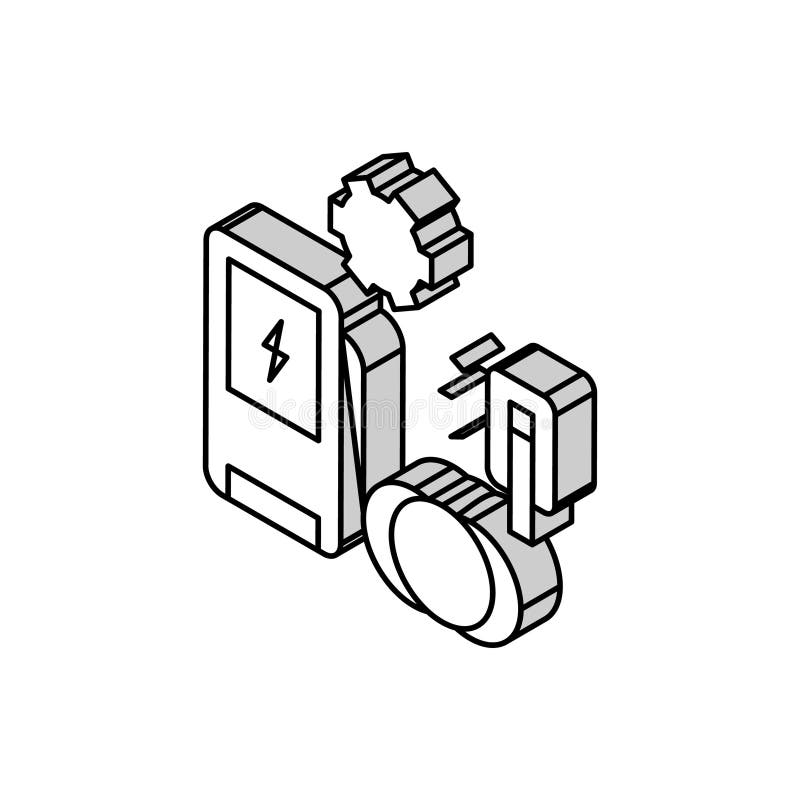 Ev Charger Installation Isometric Icon Vector Illustration Stock Vector ...