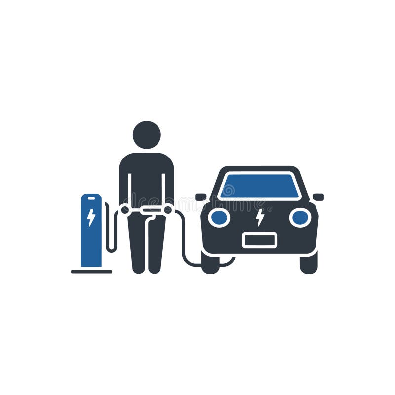 EV Charging Car Icon stock vector. Illustration of vehicle - 349844821