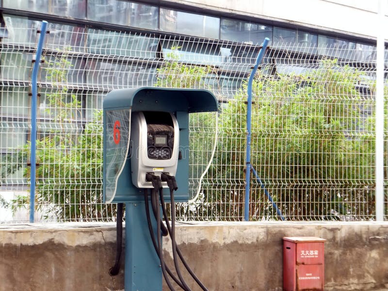 Ev Charging Facilities Landscape, Convenient Ev Charging Editorial ...