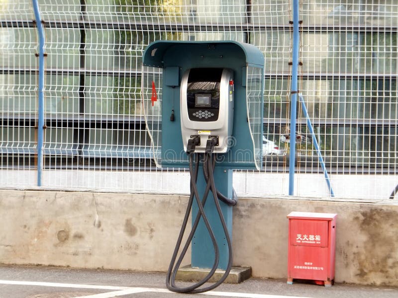 Ev Charging Facilities Landscape, Convenient Ev Charging Editorial ...