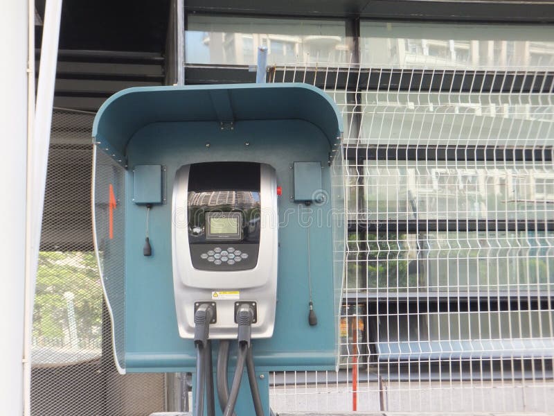 Ev Charging Facilities Landscape, Convenient Ev Charging Editorial ...