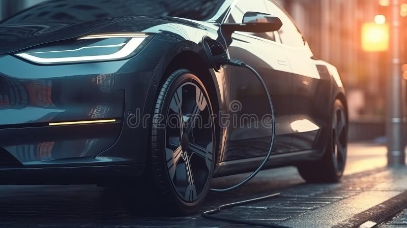 EV Charging Port for Electric Car. Generative AI Stock Illustration ...