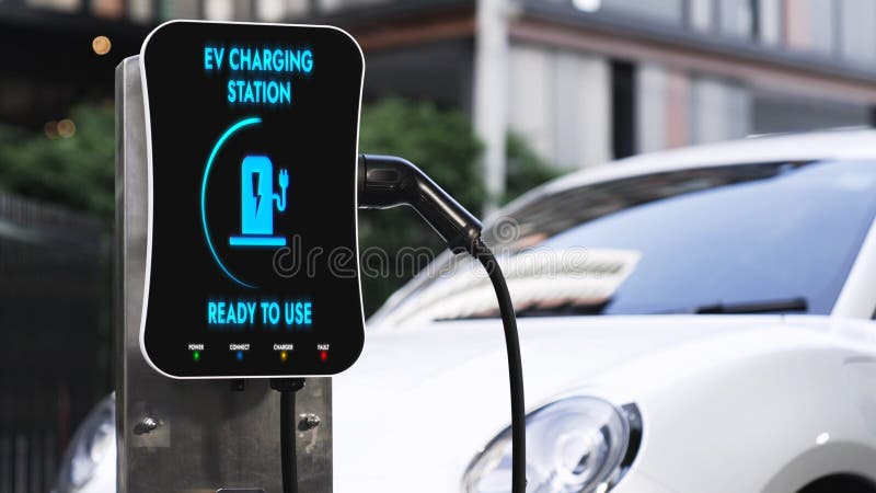 EV Charging Station Display Battery Status Interface for Electric Car ...