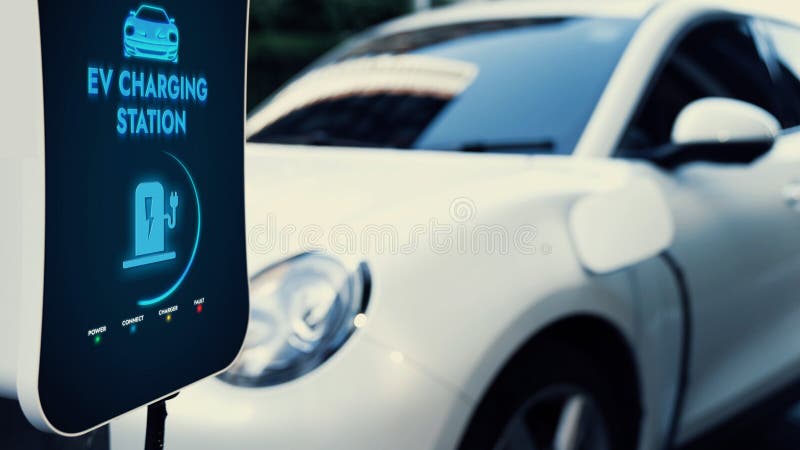 EV Charging Station Display Battery Status Interface for Electric Car ...