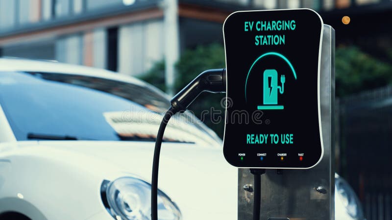 EV Charging Station Display Battery Status Interface for Electric Car ...