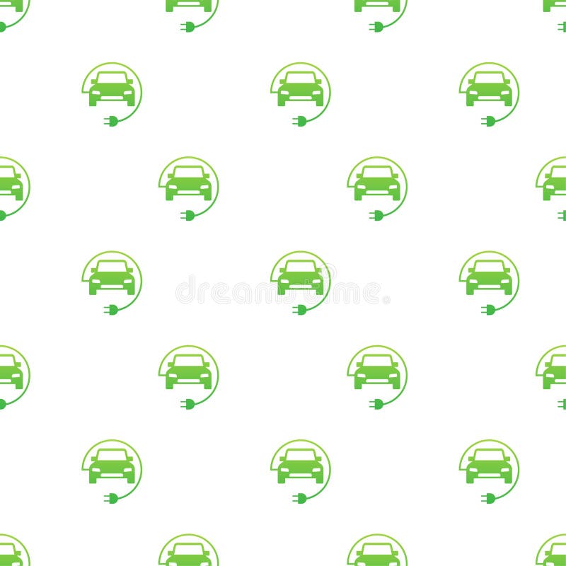 EV Charging Station Pattern. Vector Stock Illustration. Stock Vector ...