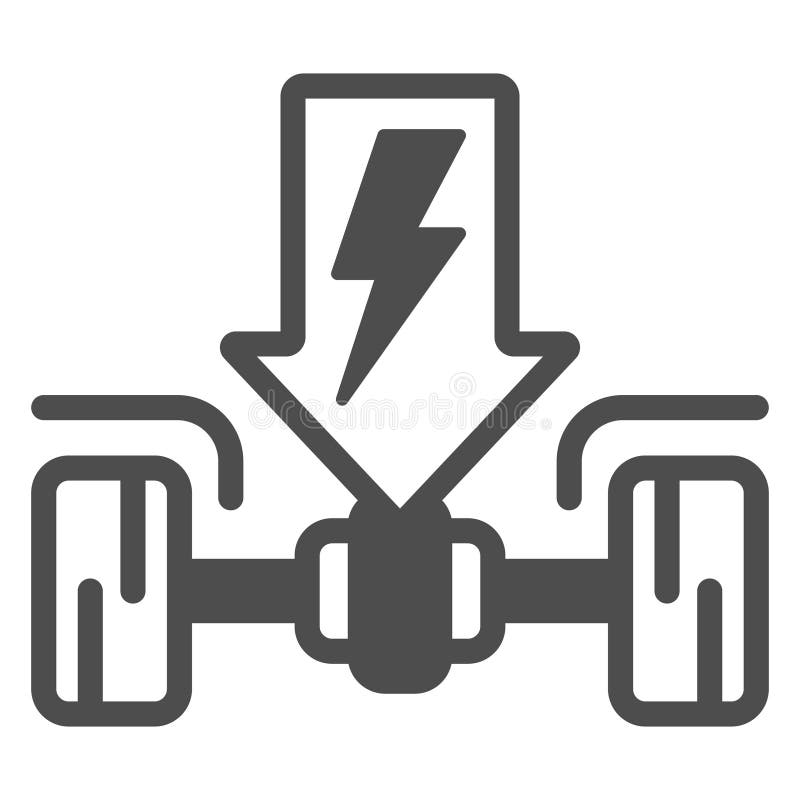 Ev Chassis with Wheels Solid Icon, Energy Power Concept. Vector ...