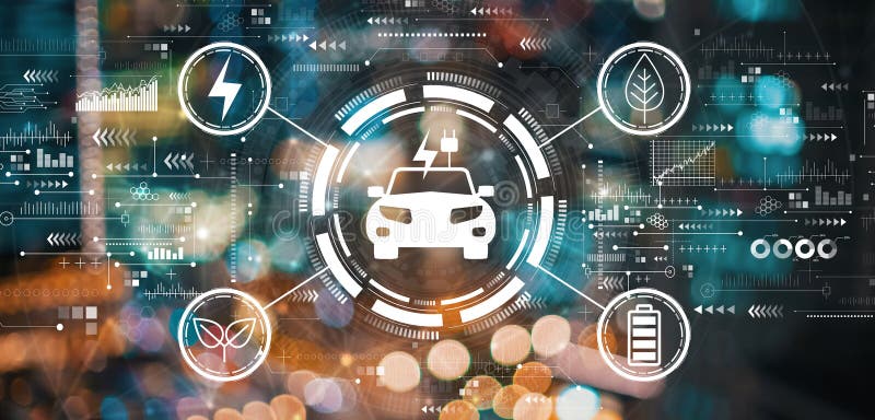 Ev Concept Technology Blurred Abstract Light Background Stock Photos ...