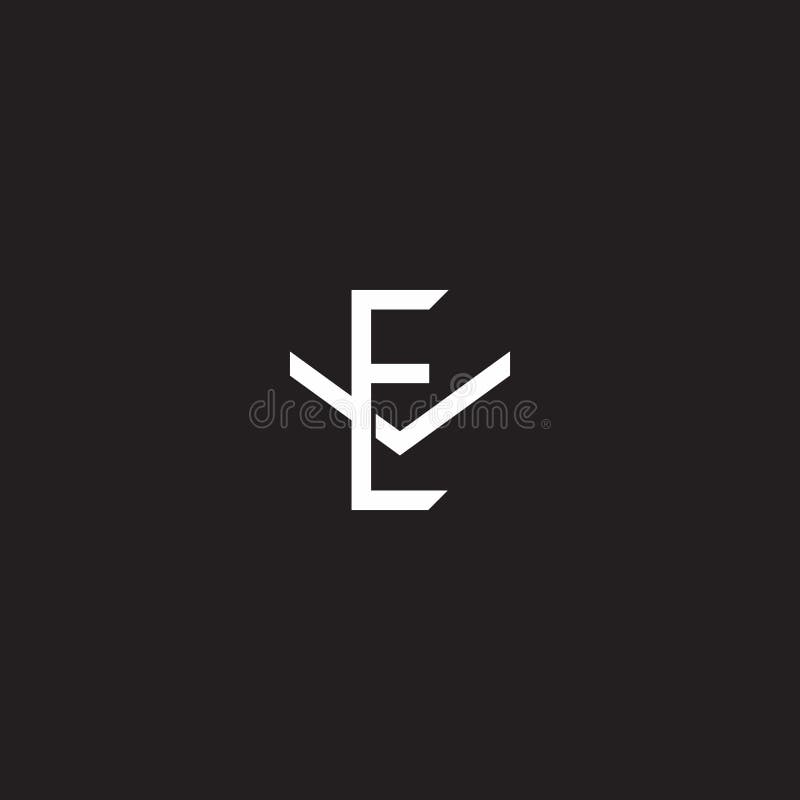 EV Initial Letter Overlapping Interlock Logo Monogram Line Art Style ...