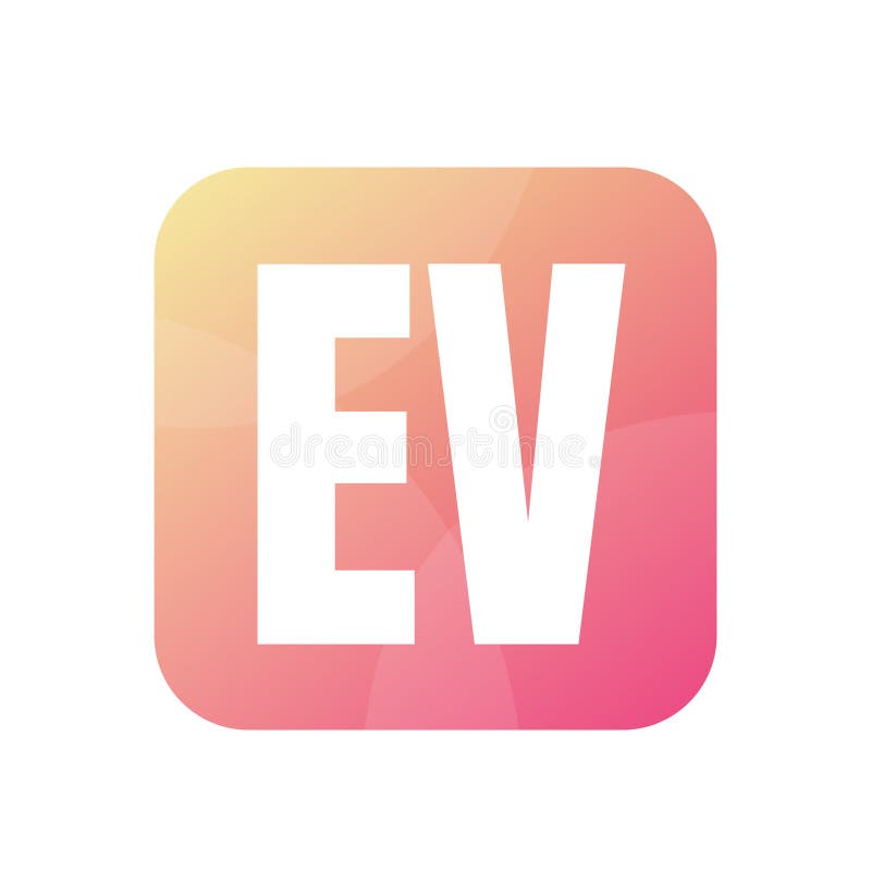 EV Letter Logo Design with Simple Style Stock Vector - Illustration of ...
