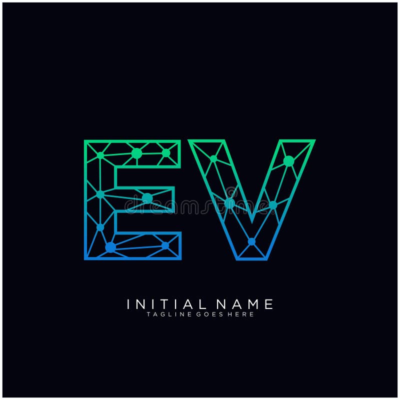 EV Letter Logo Icon Design Template Elements Stock Vector ...