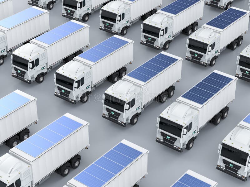 Logistic Trailer Truck or Lorry with Empty Container Open on White ...