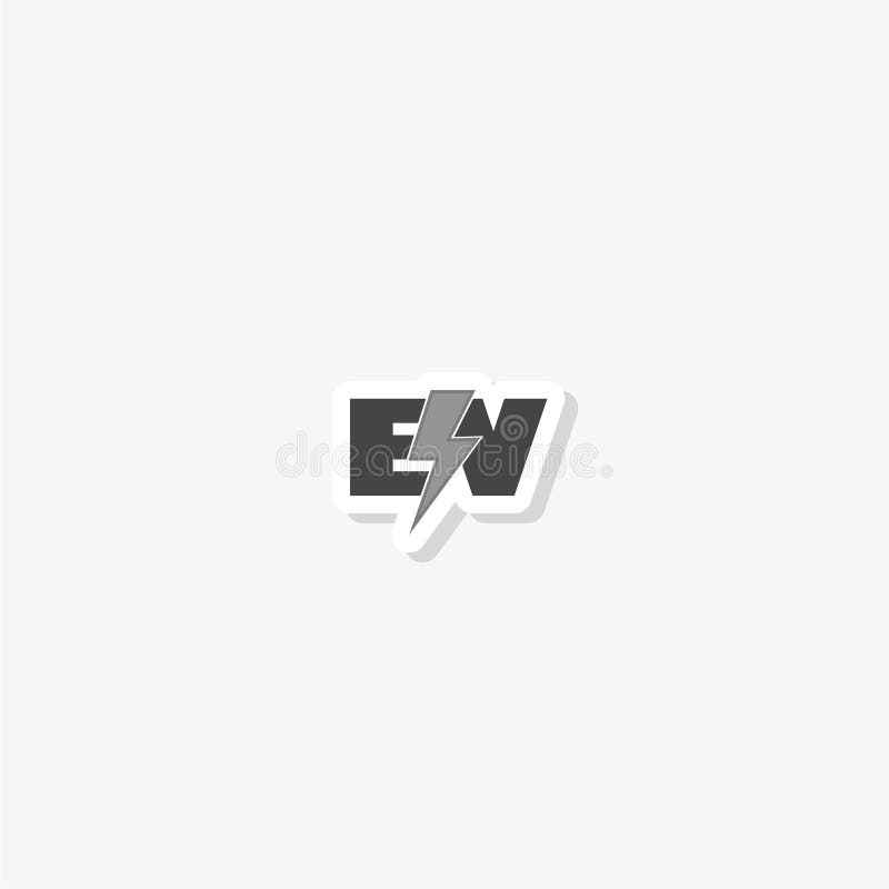 EV Logo Sticker Isolated on White Stock Vector - Illustration of ...