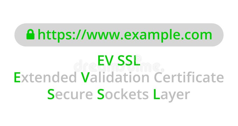EV SSL concept stock vector. Illustration of privacy - 134923885