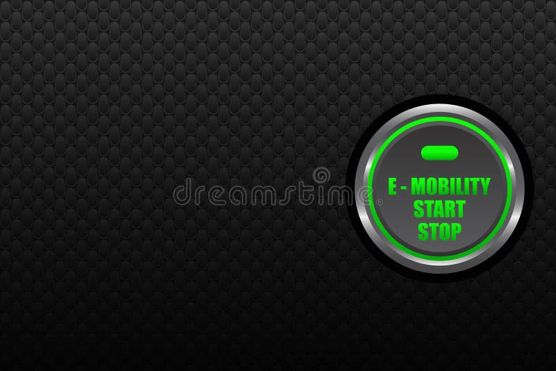Ev start button stock vector. Illustration of environment - 232059539