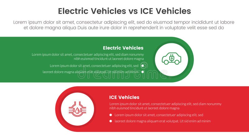 Ev Vs Ice Electric Vehicle Comparison Concept for Infographic Template ...