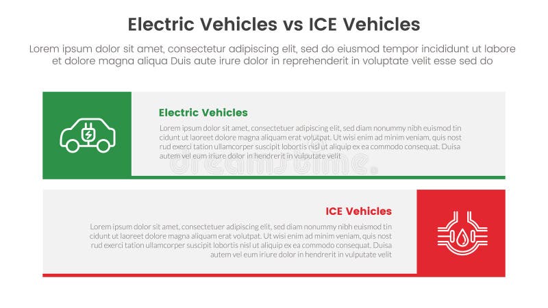 Ev Vs Ice Electric Vehicle Comparison Concept for Infographic Template ...