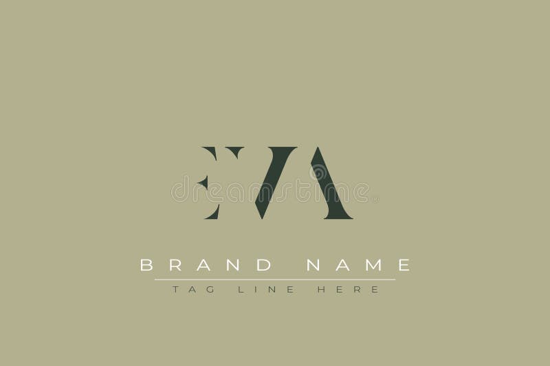 EVA Abstract Letter Logo Design Stock Vector - Illustration of ...