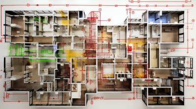 Evacuation Fire Escape Plan Stock Illustration - Illustration of ...
